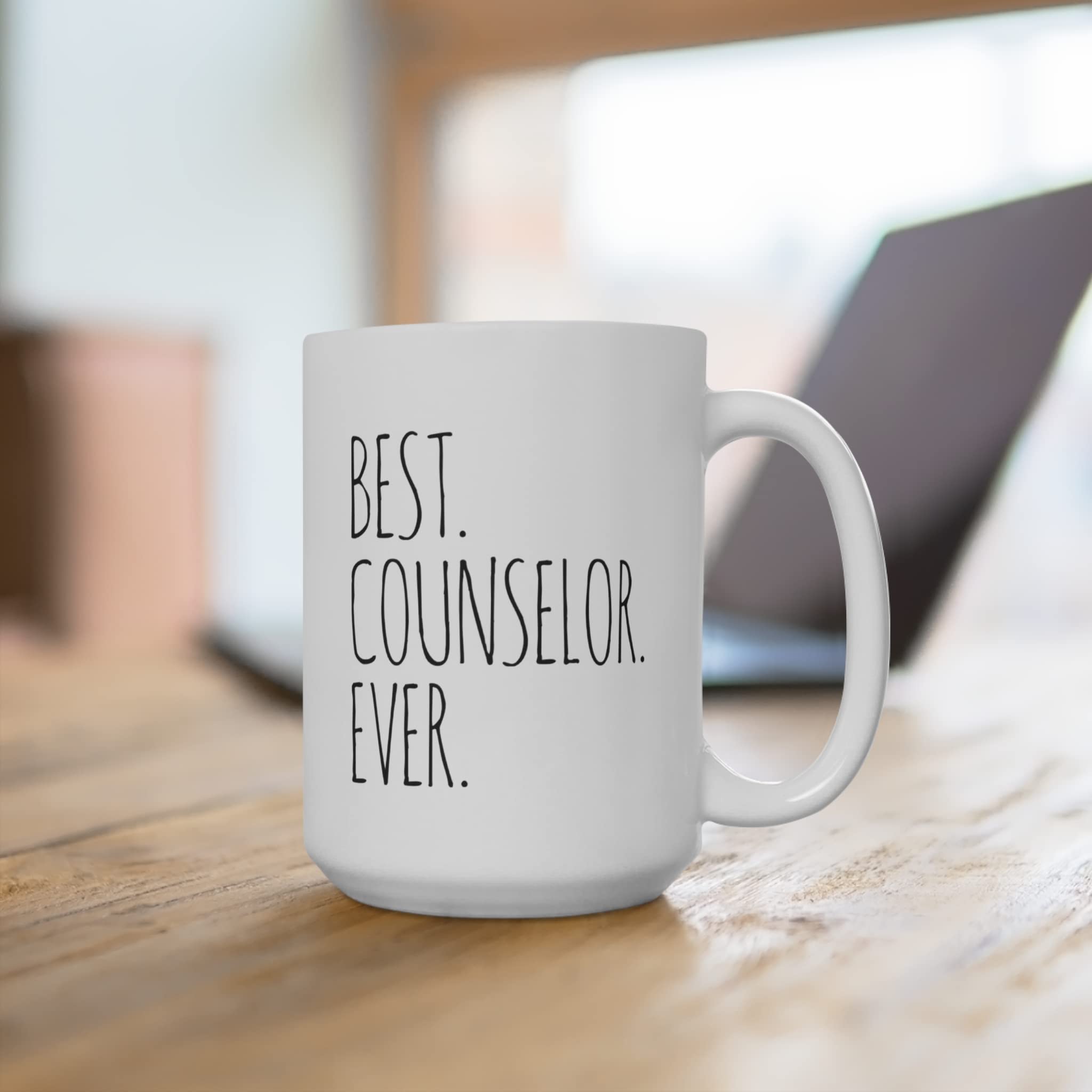 Panvola Best Counselor Ever Mental Health Therapist School Counselor Marriage Teacher Psychologist Ceramic Coffee Mug (15 oz)