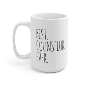 Panvola Best Counselor Ever Mental Health Therapist School Counselor Marriage Teacher Psychologist Ceramic Coffee Mug (15 oz)