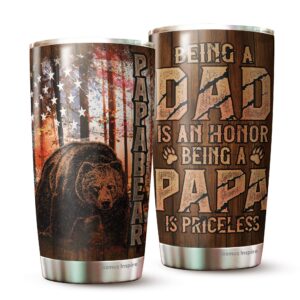 kozmoz inspire dad gifts- fathers day gift -christmas gift for dad- best gifts for dad from son- birthday gifts for dad from daughter, funny dad cups tumbler, dad travel mug, gifts from wife