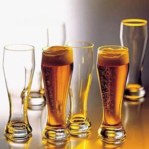 Ecentaur Pilsner Beer Glasses Steins Pint Glass Beer Mug for Drinking Classics Beer Cup Tumblers Pub Drinkware Bar Glassware Set of 6