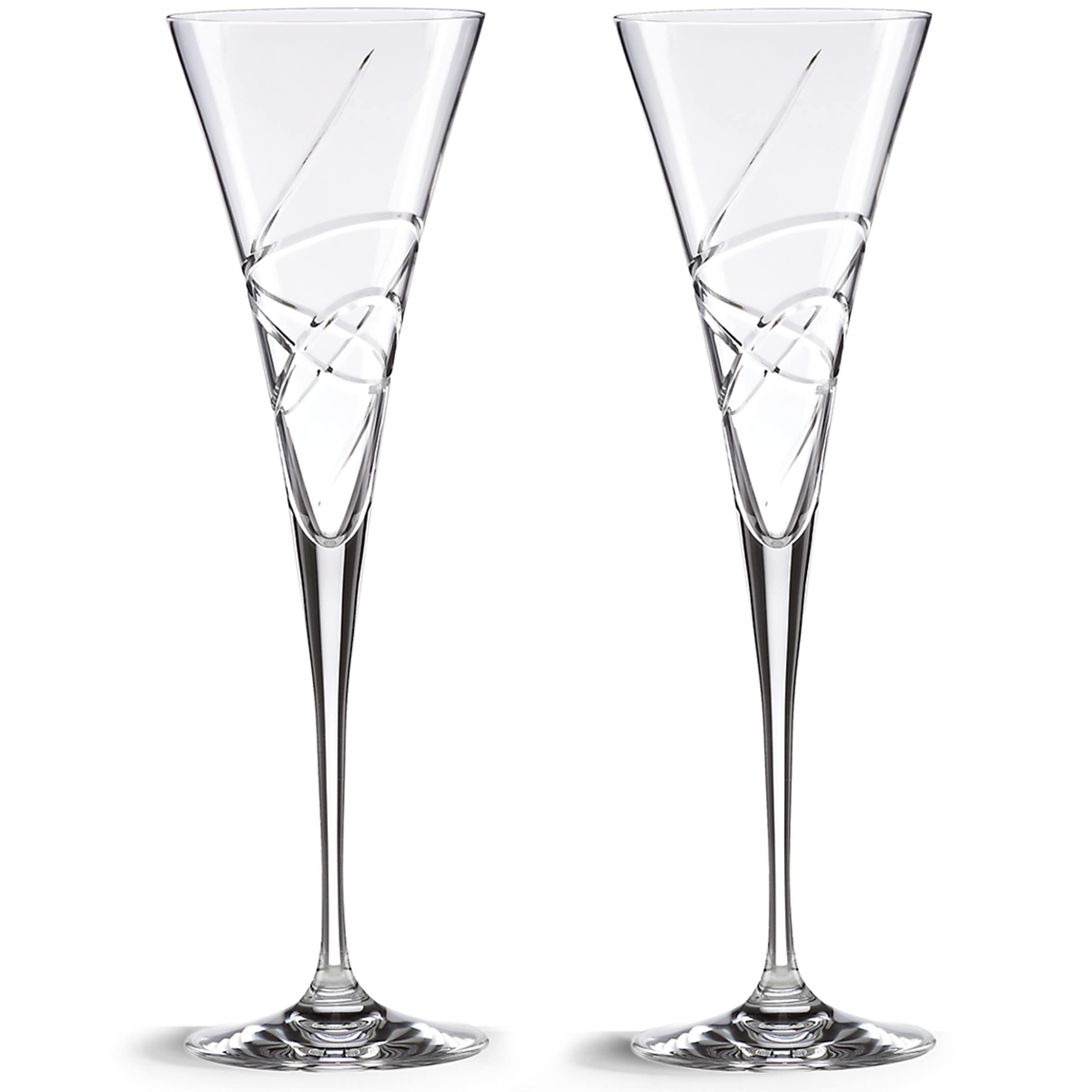 Lenox Adorn Crystal 2-Piece Toasting Flute Set, 2 Count, Clear, 7oz