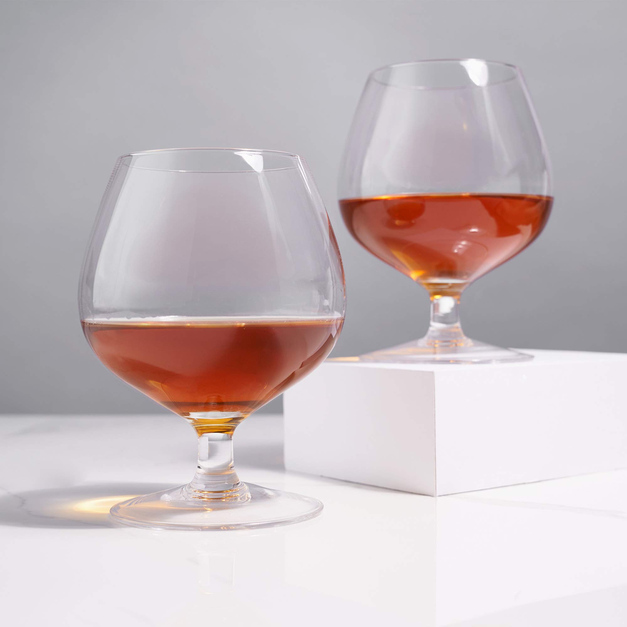 Viski Wingback Brandy Glass glassware set, Stemmed Wine glasses, Cocktail Glass Gift, Perfect for Bourbon, Rye, Scotch, and Mezcal, Set of 2, 17oz