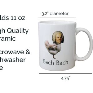 Funny Classical Music Coffee Mug - Bach Bach - Musician Gifts for Classical Music Lovers and Music Teachers