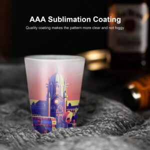 AGH Sublimation Frosted Shot Glasses 1.5 oz Set of 12 Shot Glasses Sublimation Blanks Products Personalized Shot Glasses Bulk with Heavy Base for Whiskey, Tequila, Vodka, Espresso