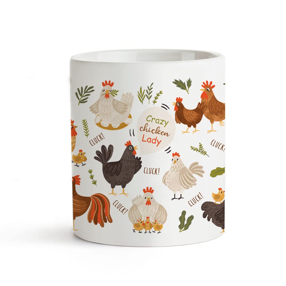 Yanprint Chicken Coffee Mugs For Chicken Lovers,Women,Funny Chicken lover Gifts Mug For Chicken Lady,Farmer,Farmhouse 11oz Tea Cup