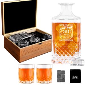 50th birthday gifts for men, mens 50th birthday gift ideas, whiskey decanter gift set, vintage 1974 50 birthday gifts for men, 50 years old gifts for men, funny gifts for 50th birthday men decorations