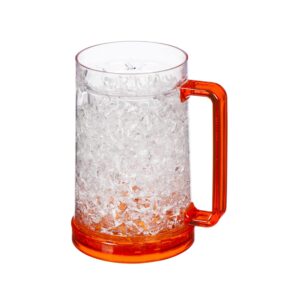 Double Wall Gel Freezer Mug - Set of 4 - Red, Orange, Blue, Green