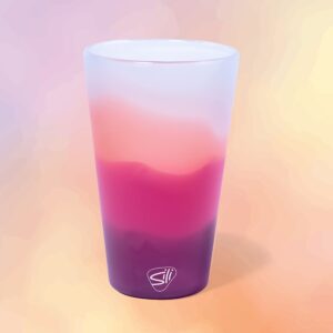 Silipint: Silicone Pint Glasses: 2 Pack -Mountain Air & Desert Sun -16oz Flexible Unbreakable Cups, Hot/Cold, Easy Grip