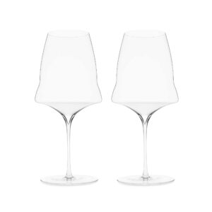 josephinenhütte - josephine no 3 - red - red wine glasses designed by kurt josef zalto * - set of 2