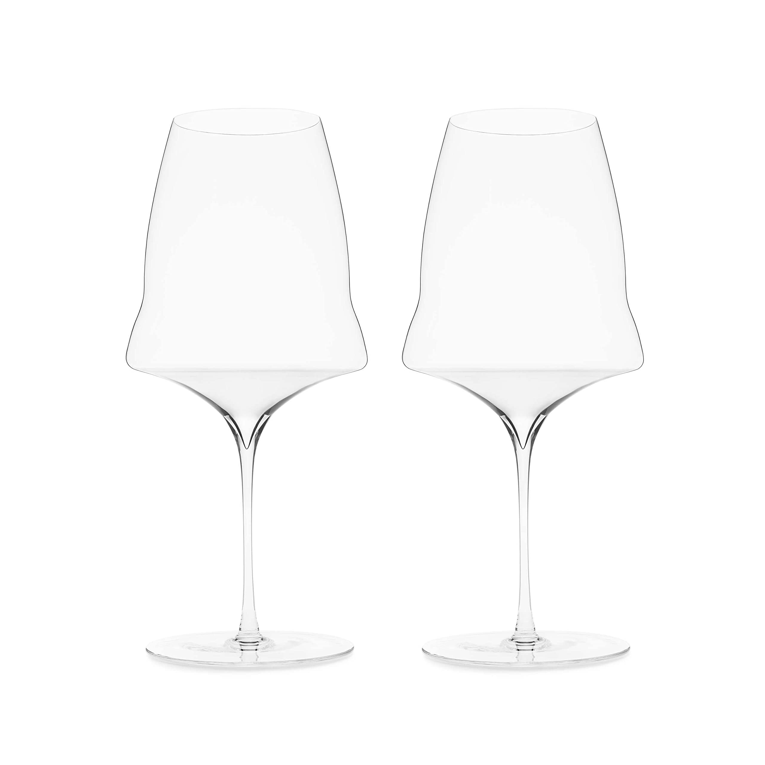 Josephinenhütte - Josephine No 3 - Red - Red Wine Glasses Designed by Kurt Josef Zalto * - Set of 2