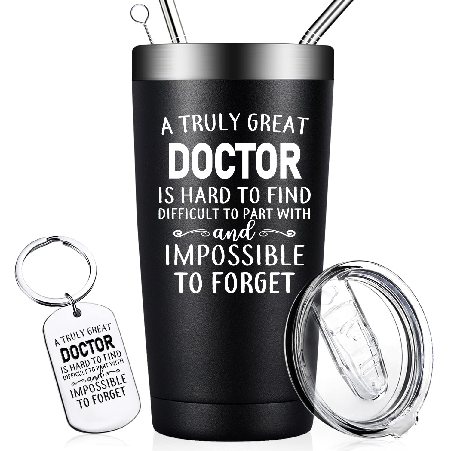 DOEARTE Doctor Gifts for Men - Doctor Appreciation Gifts - A Truly Great Doctor Is Hard to Find - Doctor Day, Graduation Gifts for Doctor, Physician, Dr - 20oz Insulated Tumbler