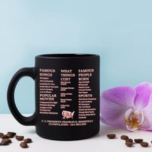 Tillfuru 90th Birthday Gifts for Women, 1934 Old Time Information-90th Birthday Mug, 90th Birthday Gifts for Women, 90 Year Old Birthday Party Decorations, Ninety Birthday Mug, Milestone Birthday