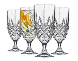 godinger iced tea beverage glasses, shatterproof and reusable acrylic - dublin collection, set of 4