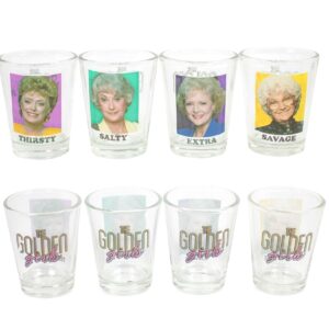 The Golden Girls "Thirsty Salty Extra Savage" 1.5-Ounce Mini Glasses | Set Of 4