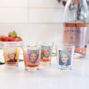 The Golden Girls "Thirsty Salty Extra Savage" 1.5-Ounce Mini Glasses | Set Of 4