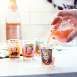 The Golden Girls "Thirsty Salty Extra Savage" 1.5-Ounce Mini Glasses | Set Of 4