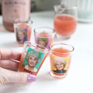 The Golden Girls "Thirsty Salty Extra Savage" 1.5-Ounce Mini Glasses | Set Of 4