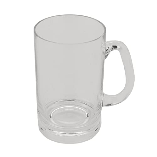 G.E.T. SW-1464-CL-EC BPA-Free Break-Resistant Plastic Handled Beer Mugs, 20 Ounce, Clear (Set of 4)