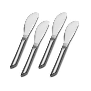 towle living wave stainless steel cheese spreader, set of 4