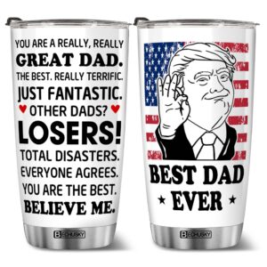 bechusky gifts for dad - best dad ever gifts - dad gifts from daughter - gifts for dad on fathers day - fathers day gift from daughter - best dad mug - christmas gifts for dad 20oz tumbler