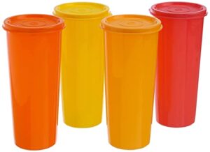 tupperware 16 oz tumbler set of 4 in tropical water