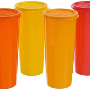 Tupperware 16 oz Tumbler Set of 4 in Tropical Water