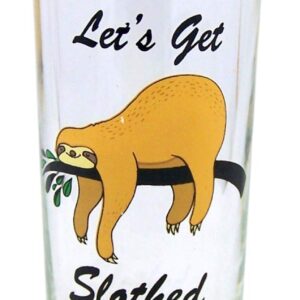 Let's Get Slothed Assorted Sloth Shot Glass Gift Set, Set of 4, 2 Ounces