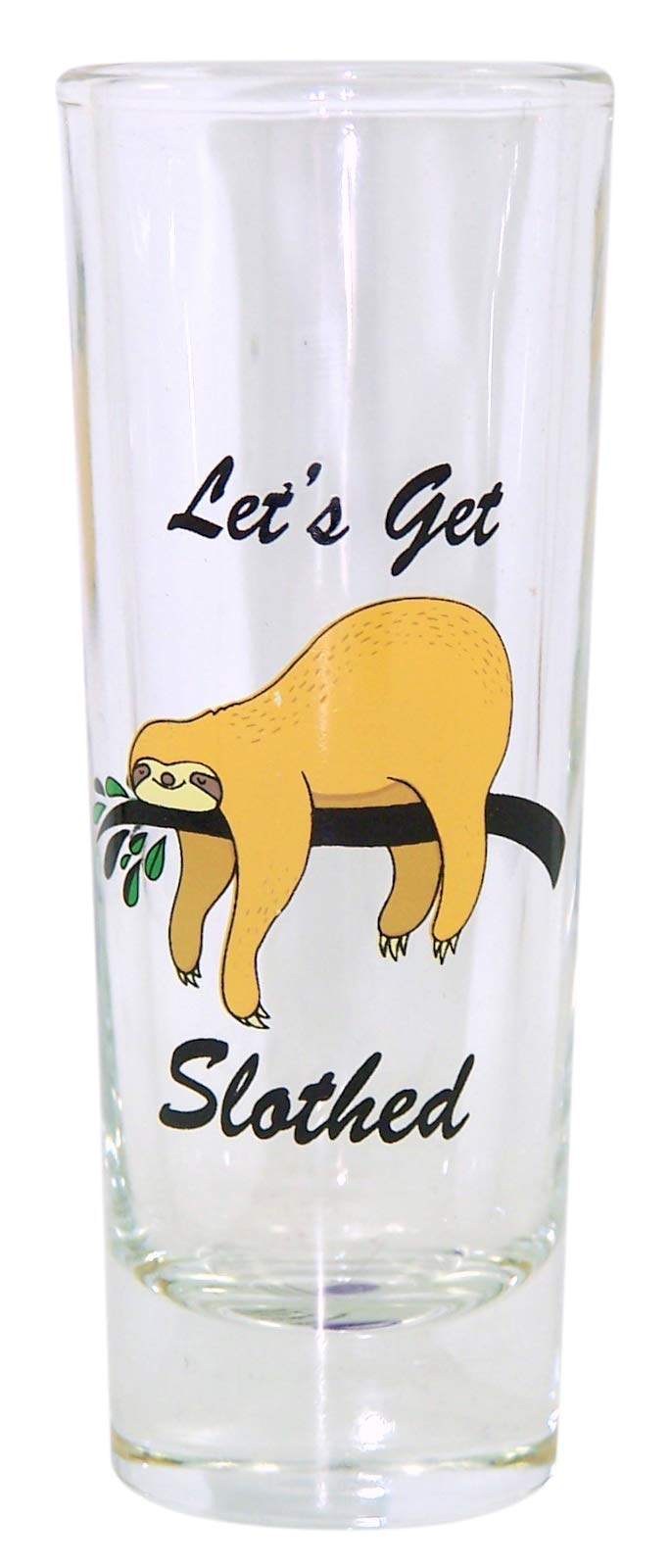 Let's Get Slothed Assorted Sloth Shot Glass Gift Set, Set of 4, 2 Ounces