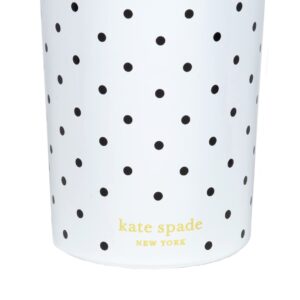 Kate Spade New York Cute Stainless Steel Mug, 24 Ounce Initial Travel Tumbler, Double Wall Insulated Cup with Lid, A (Pink)