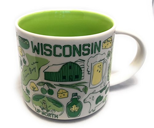 Starbucks WISCONSIN Been There Series Across the Globe Collection Coffee Mug 14 Ounce