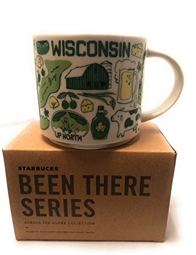 Starbucks WISCONSIN Been There Series Across the Globe Collection Coffee Mug 14 Ounce