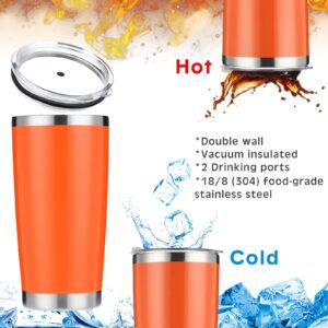 Thenshop 16 Pack Insulated Travel Tumblers Bulk 20 oz Stainless Steel Vacuum Travel Tumbler Cup with Lid and Straw Double Wall Vacuum Coffee Tumbler Cup Mugs for Cold and Hot Drinks, Mix Colors