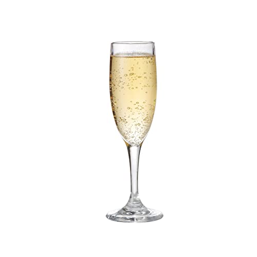 G.E.T. SW-1401-1-SAN-CL-EC BPA-Free Shatterproof Plastic Champagne Glasses, 6 Ounce, Clear (Set of 4)