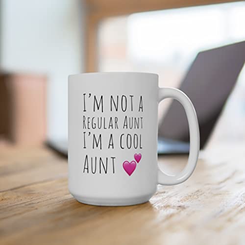 Panvola I'm Not A Regular Aunt I'm A Cool Aunt Mother's Day From Niece Nephew Sister Ceramic Coffee Mug (15 oz)