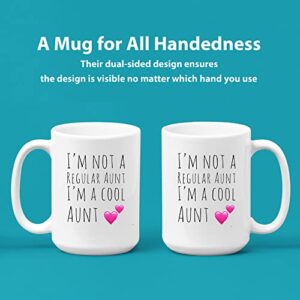 Panvola I'm Not A Regular Aunt I'm A Cool Aunt Mother's Day From Niece Nephew Sister Ceramic Coffee Mug (15 oz)