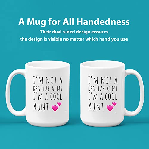 Panvola I'm Not A Regular Aunt I'm A Cool Aunt Mother's Day From Niece Nephew Sister Ceramic Coffee Mug (15 oz)