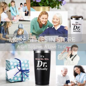 momocici It's Miss Ms Mrs Dr Actually 20 OZ Tumbler.Thank You Appreciation Retirement Doctor Gifts.Birthday,Christmas,Medical Graduation Gifts for Men Women.Dentist,Doctor,Physician Travel Mug(White)