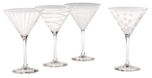 Mikasa Cheers Martini Glass Set of 4 and Double Old Fashioned Glass Set of 4