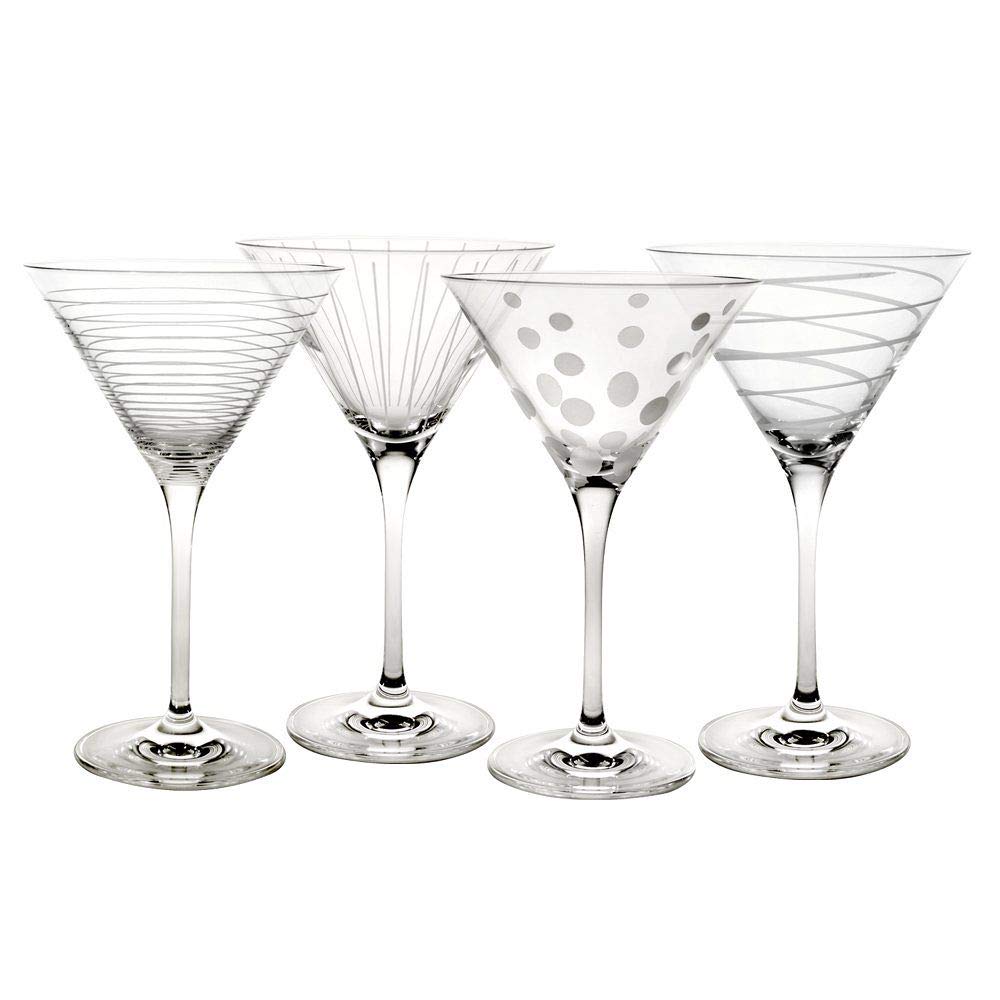 Mikasa Cheers Martini Glass Set of 4 and Double Old Fashioned Glass Set of 4