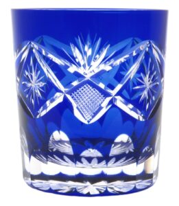 sumida edo kirikokan to-402 edo kiriko old glass bright fish (indigo)