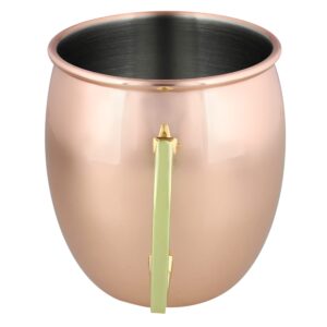 G Francis Moscow Mule Copper Mugs, 4pc Set - 18oz Smooth Copper Drinking Cups Moscow Mule Glasses Set for Ginger Beer and Cocktails