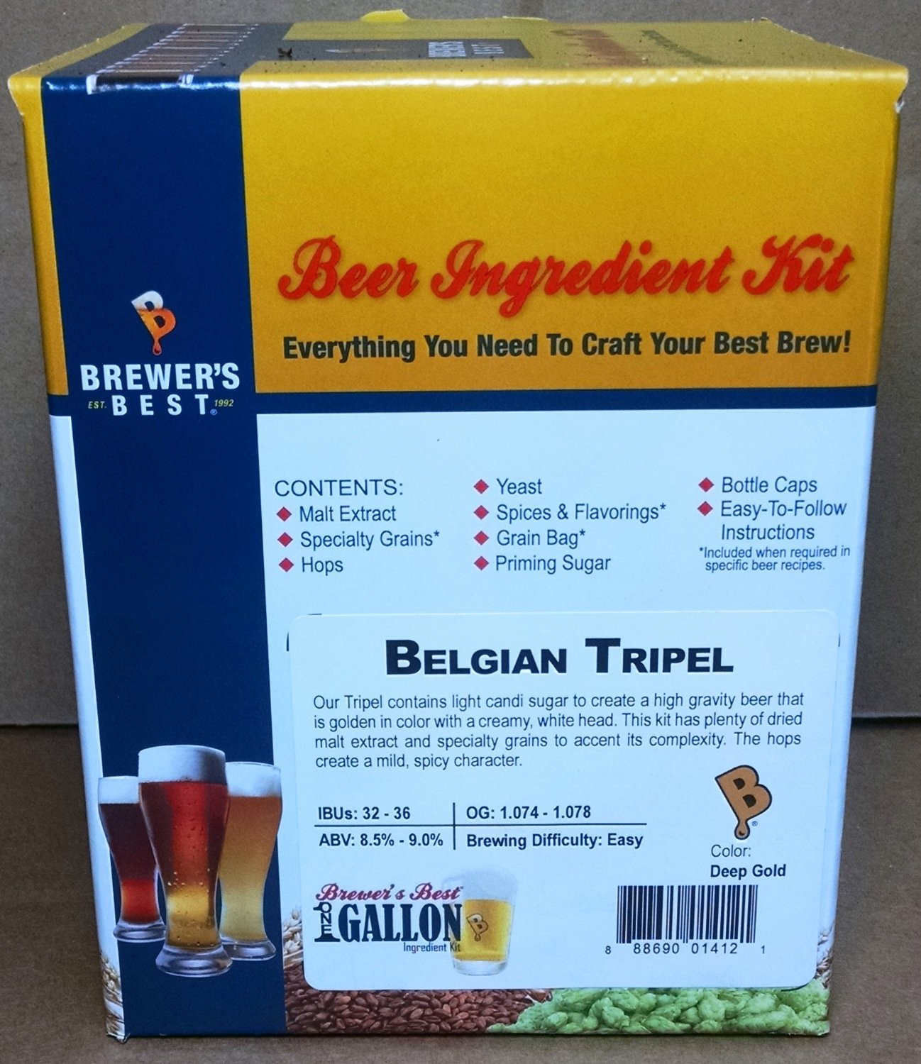 Brewer's Best One Gallon Home Brew Beer Ingredient Kit (Belgian Tripel)