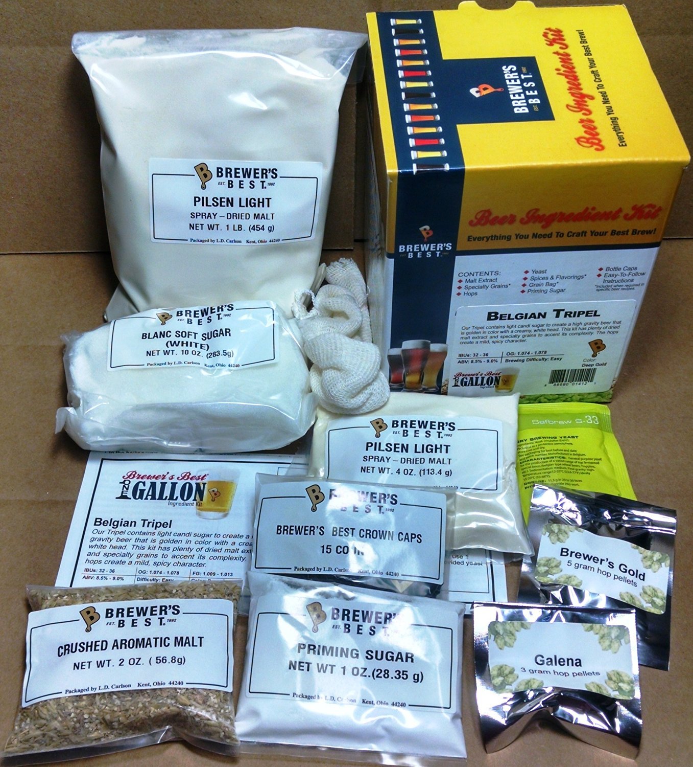 Brewer's Best One Gallon Home Brew Beer Ingredient Kit (Belgian Tripel)