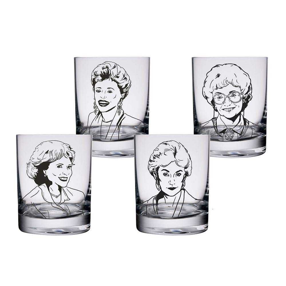 Bioworld Golden Girls Sitcom Pop Icons Highball wine Glass Set of 4