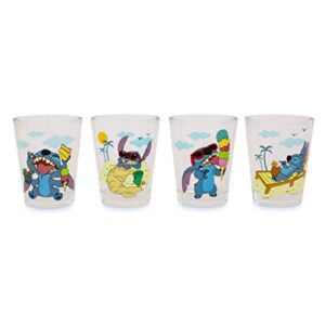 disney lilo & stitch beach day 1.5-ounce mini shot glasses | set of 4