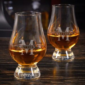 engraved glencairn glasses pair (personalized gift)