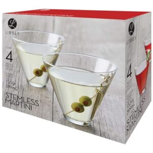 Libbey 13-1/2-Ounce Stemless Martini, Box of 12