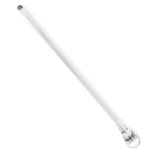 badash glass cocktail stirrer - 12" long mouth-blown lead-free glass stir rod - bar cocktail shaker spoon - cocktail stirrer for drinks