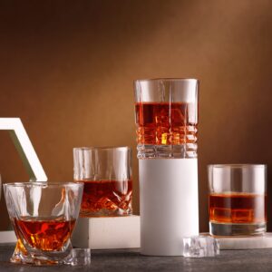 Mimorou 12 Pieces Whiskey Glasses 10 oz Old Fashioned Glasses Bourbon Rocks Cocktail Bar Whiskey Glasses for Men