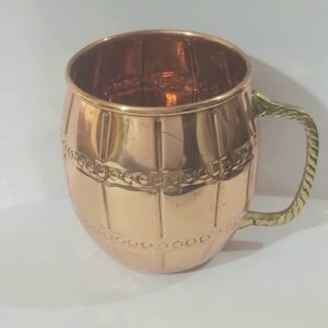 PARIJAT HANDICRAFT Copper Moscow Mule Mugs With capacity- 16 oz